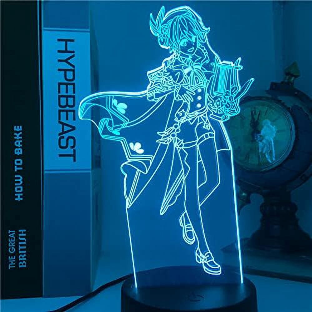 ZOOUSQII Cartoon Anime Pattern 3D Night Light Illusion LED Desk Lamp ...