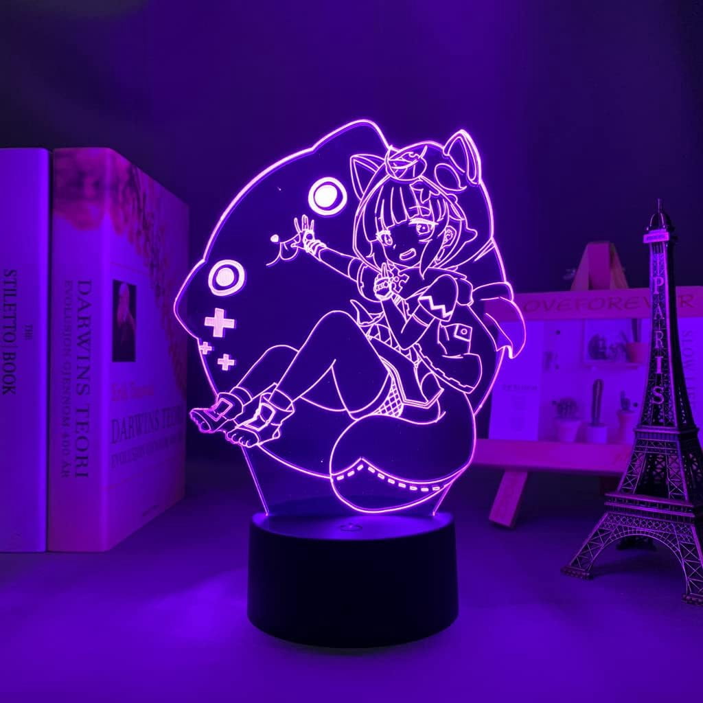ZOOUSQII Cartoon Anime Pattern 3D Night Light Illusion LED Desk Lamp ...