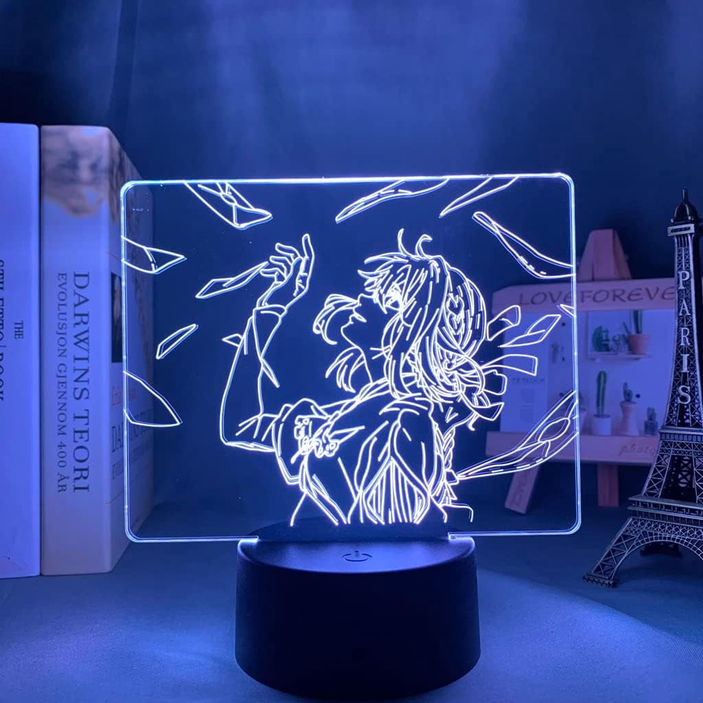 ZOOUSQII Cartoon Anime Pattern 3D Night Light Illusion LED Desk Lamp ...