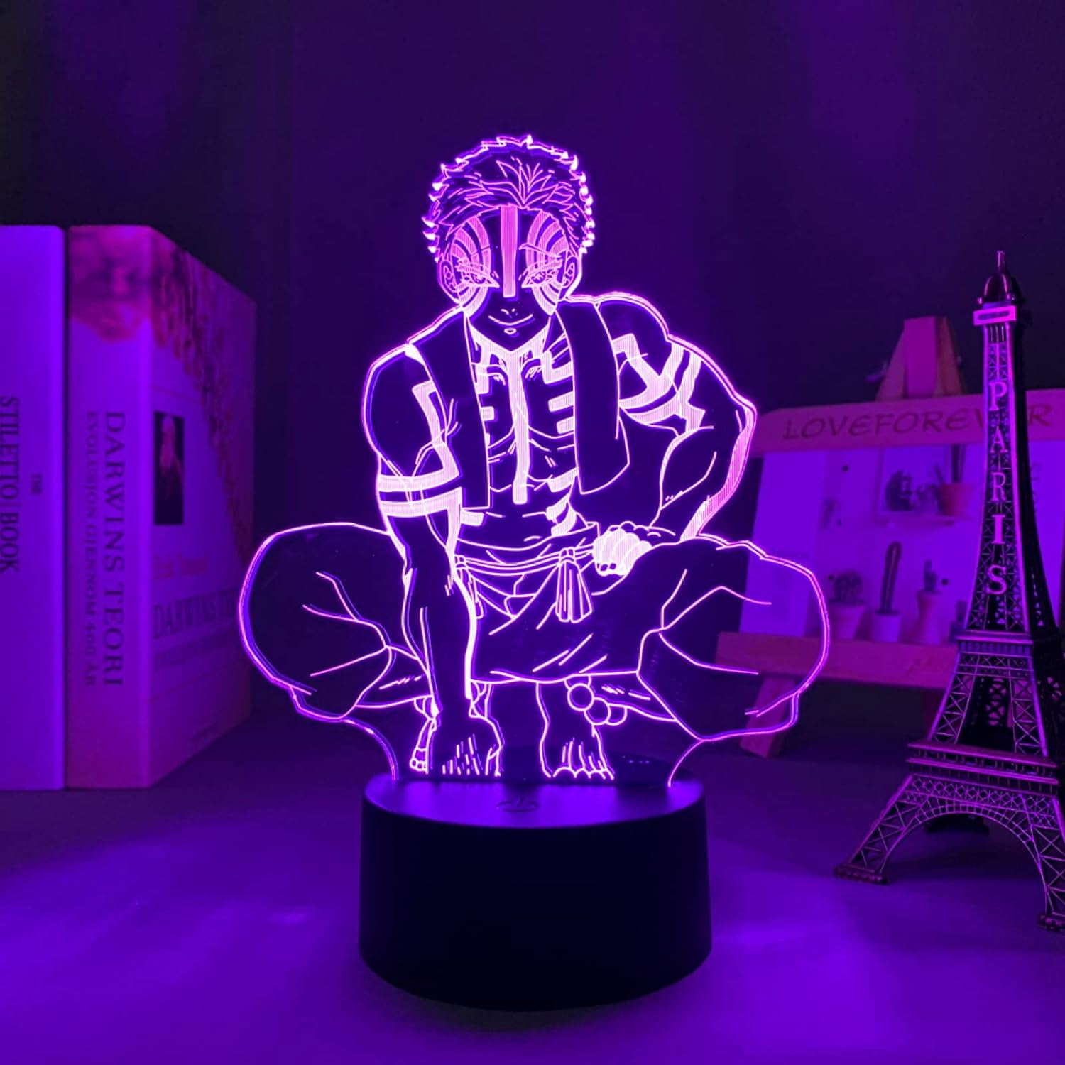 ZOOUSQII Cartoon Anime Pattern 3D Night Light Illusion LED Desk Lamp ...