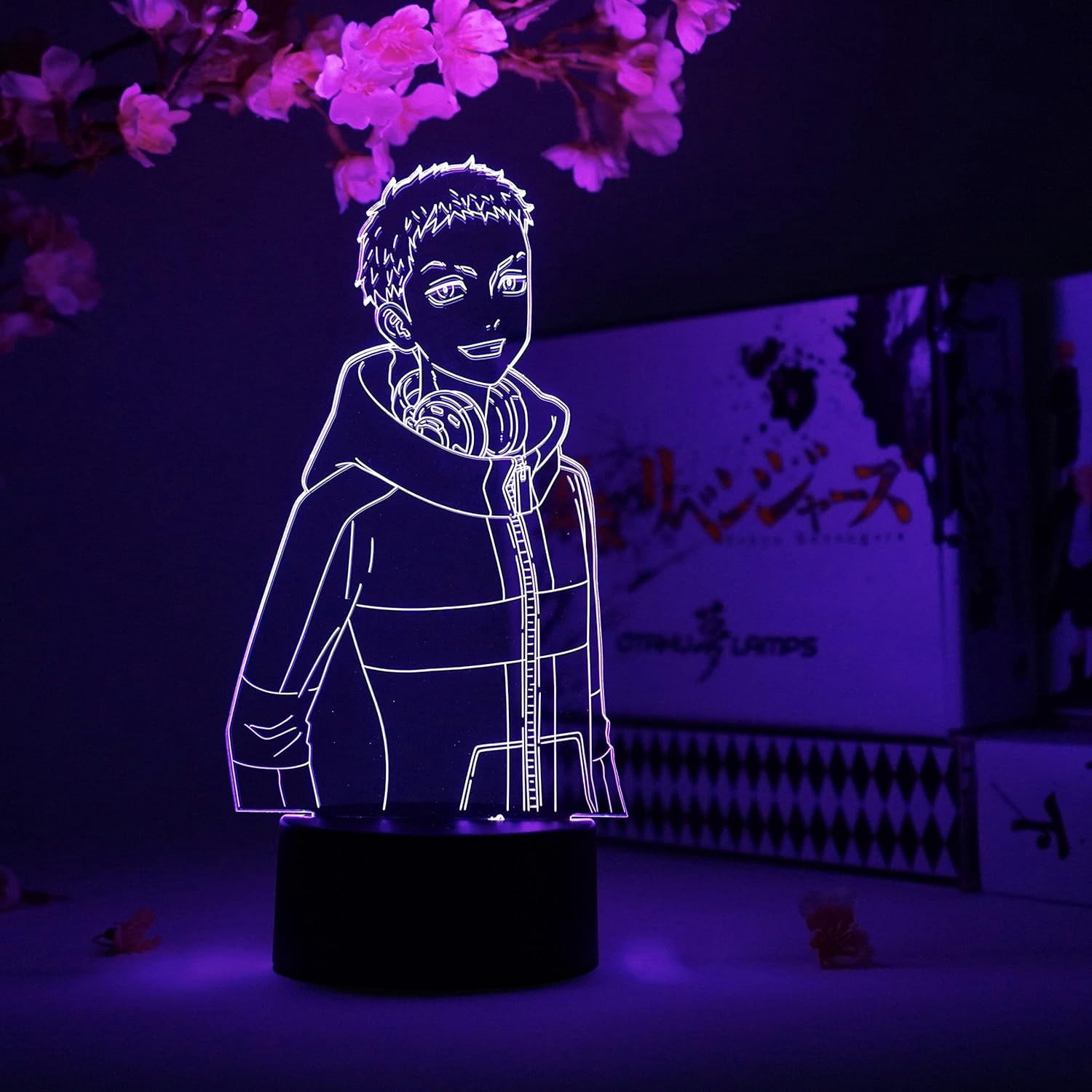 ZOOUSQII Cartoon Anime Pattern 3D Night Light Illusion LED Desk Lamp ...