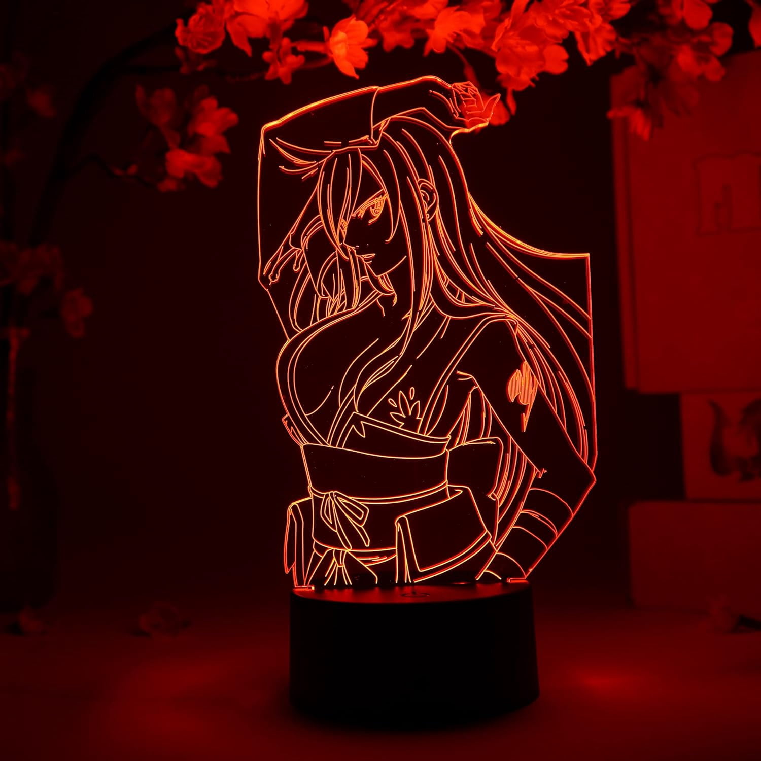 ZOOUSQII Cartoon Anime Pattern 3D Night Light Illusion LED Desk Lamp ...