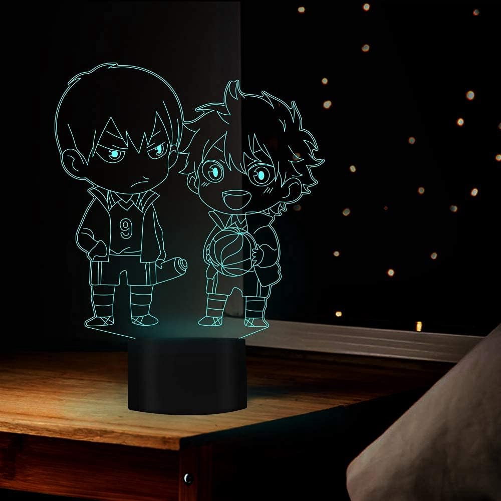 ZOOUSQII Cartoon Anime Pattern 3D Night Light Illusion LED Desk Lamp ...