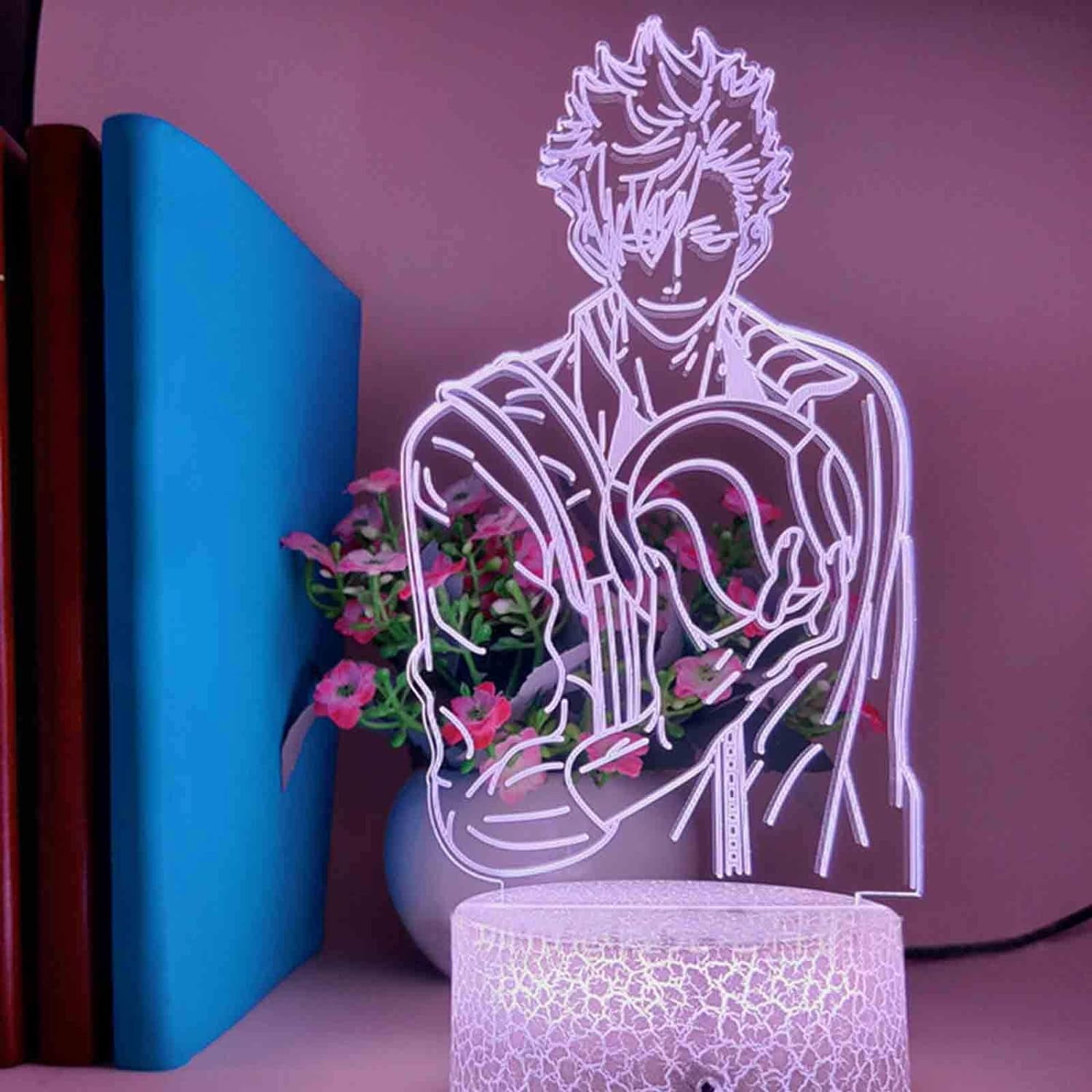 ZOOUSQII Cartoon Anime Pattern 3D Night Light Illusion LED Desk Lamp ...