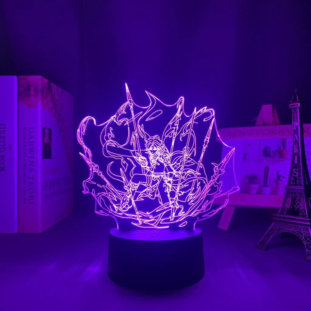 ZOOUSQII Cartoon Anime Pattern 3D Night Light Illusion LED Desk Lamp ...