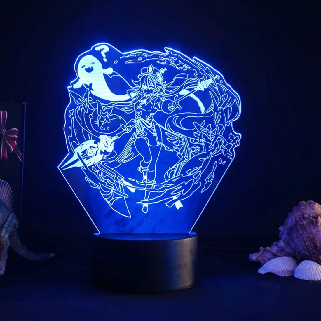 ZOOUSQII Cartoon Anime Pattern 3D Night Light Illusion LED Desk Lamp ...