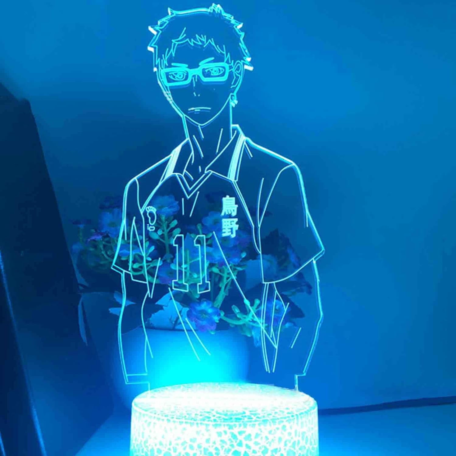 ZOOUSQII Cartoon Anime Pattern 3D Night Light Illusion LED Desk Lamp ...