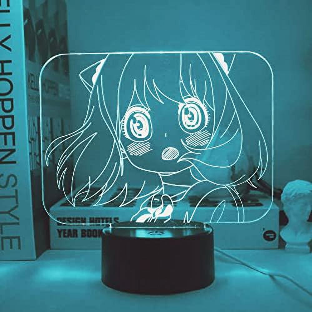 ZOOUSQII Cartoon Anime Pattern 3D Night Light Illusion LED Desk Lamp ...