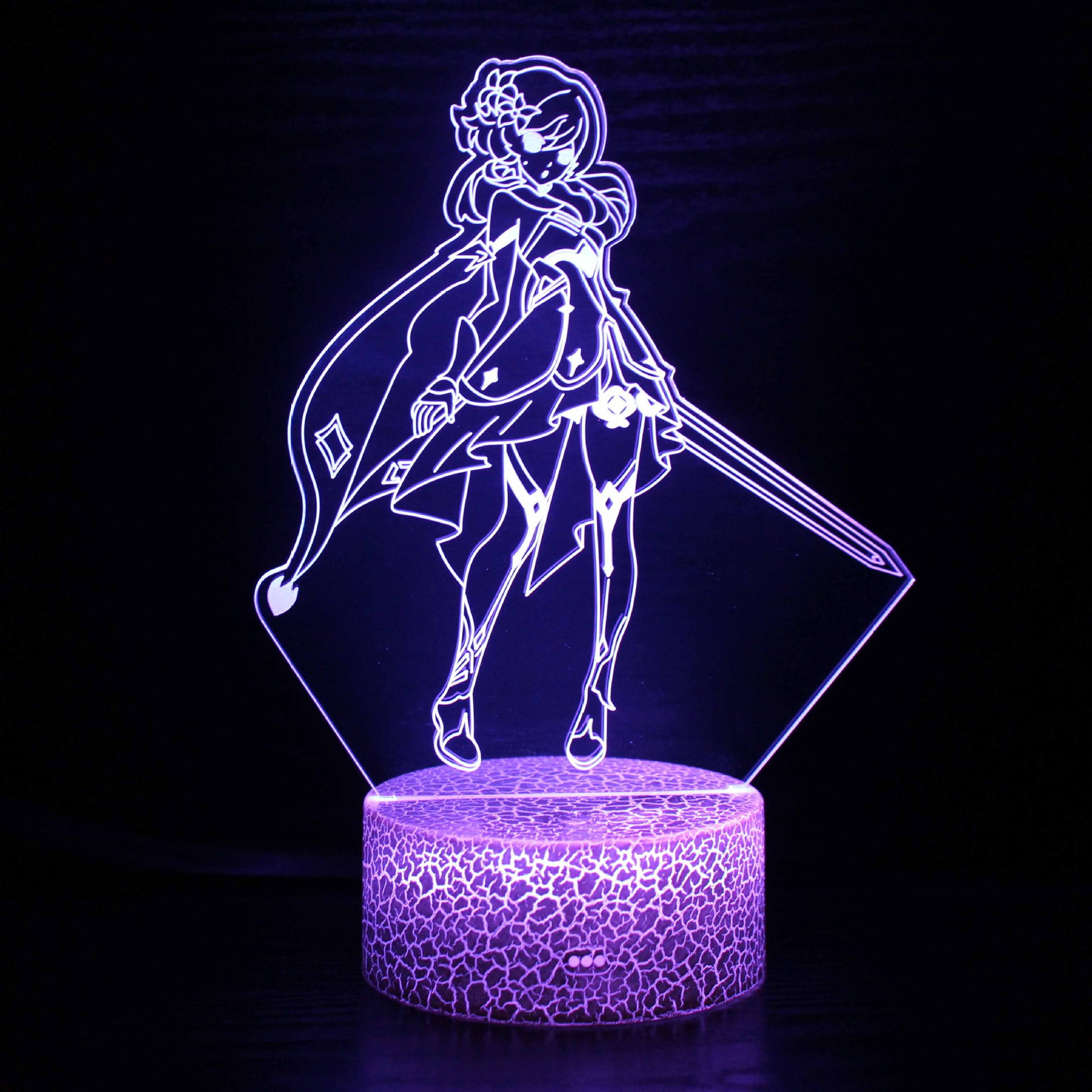 ZOOUSQII Genshin Impact 3D Night Light Illusion LED Desk Lamp with 16 ...