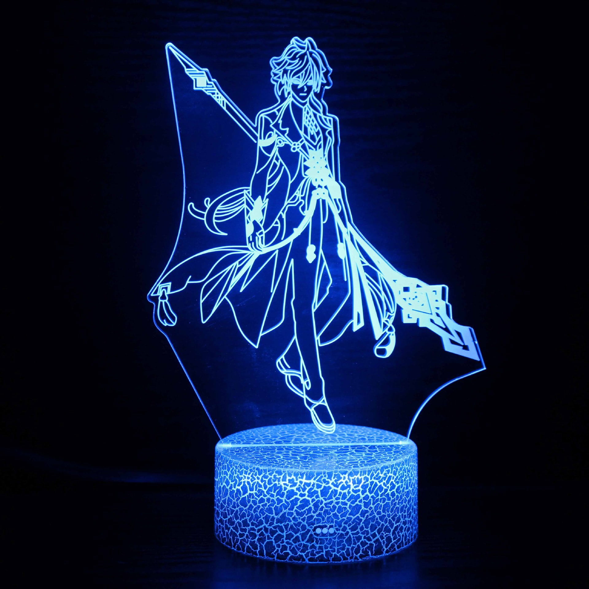 ZOOUSQII Genshin Impact 3D Night Light Illusion LED Desk Lamp with 16 ...