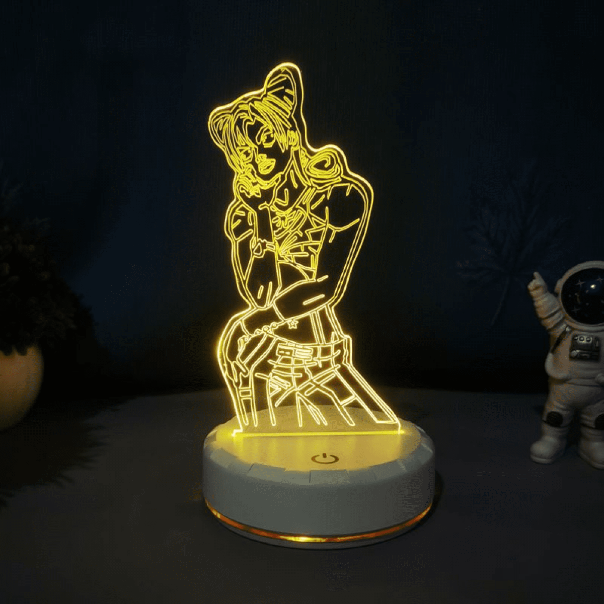 ZOOUSQII JoJo's Bizarre Adventure 3D Night Light Illusion LED Desk Lamp ...
