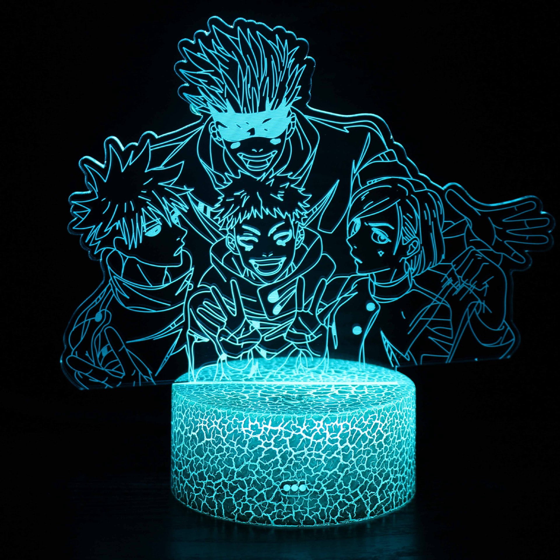 ZOOUSQII Jujutsu Kaisen 3D Night Light Illusion LED Desk Lamp with 16 ...
