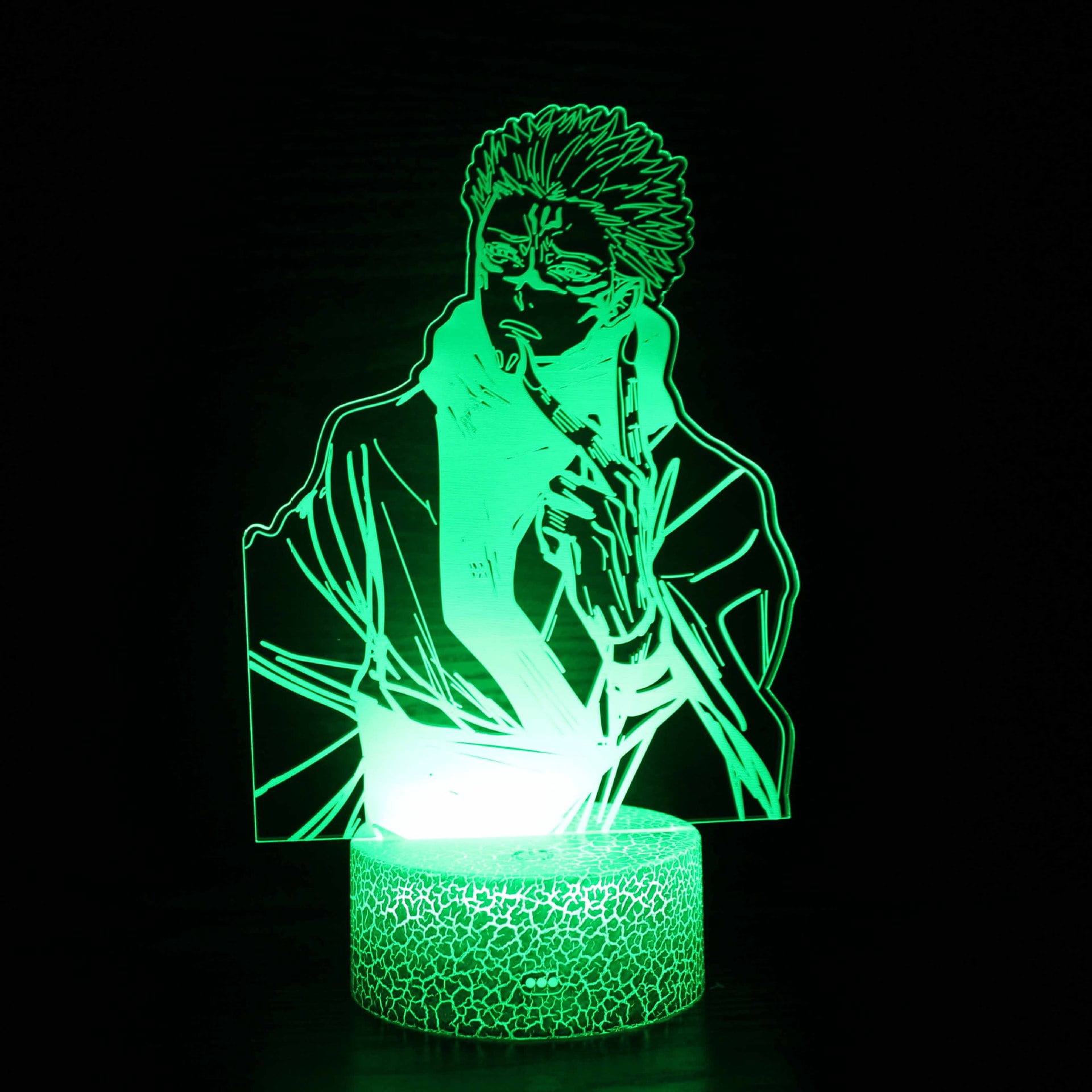 ZOOUSQII Jujutsu Kaisen 3D Night Light Illusion LED Desk Lamp with 16 ...