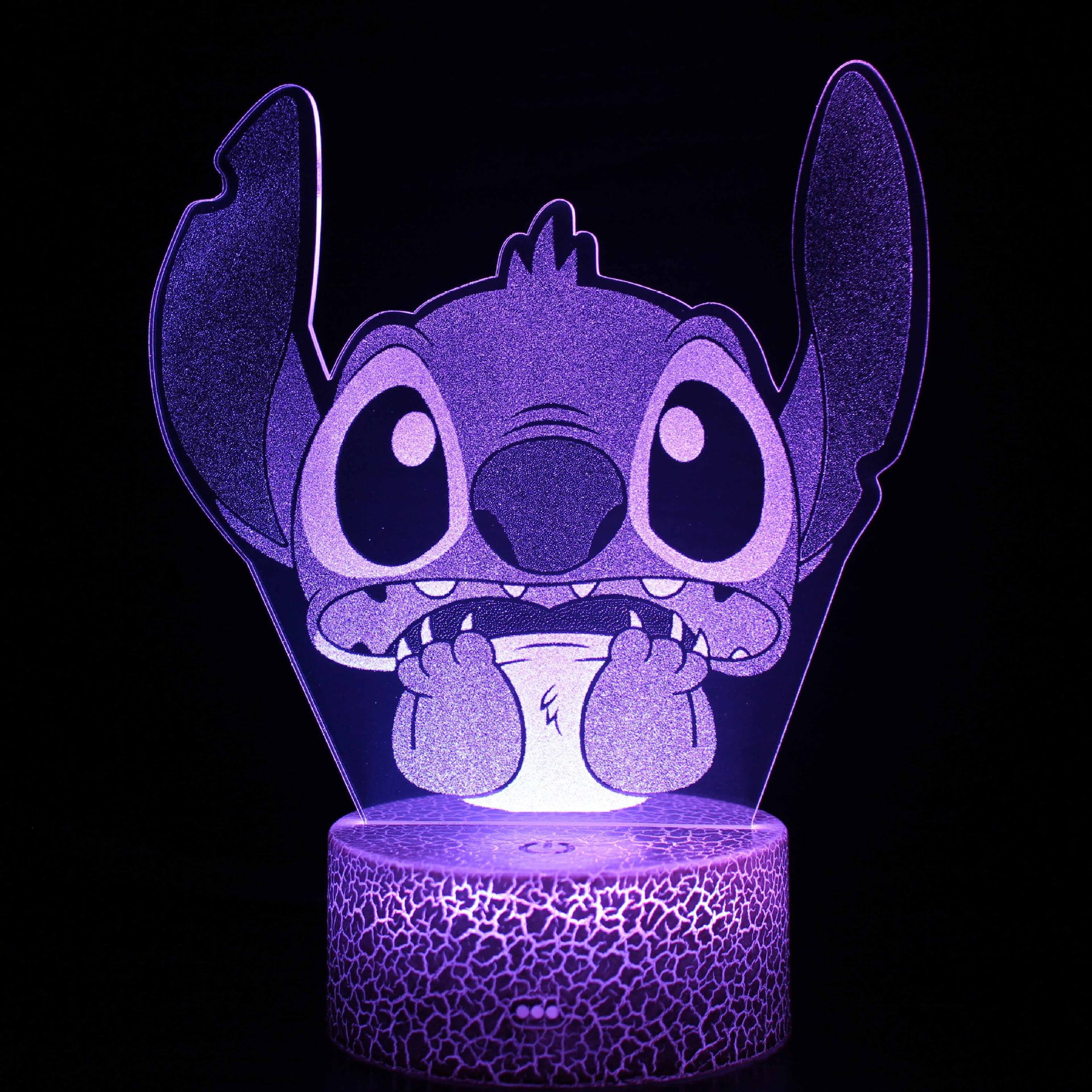ZOOUSQII Stitch 3D Night Light Illusion LED Desk Lamp with 16 Color ...
