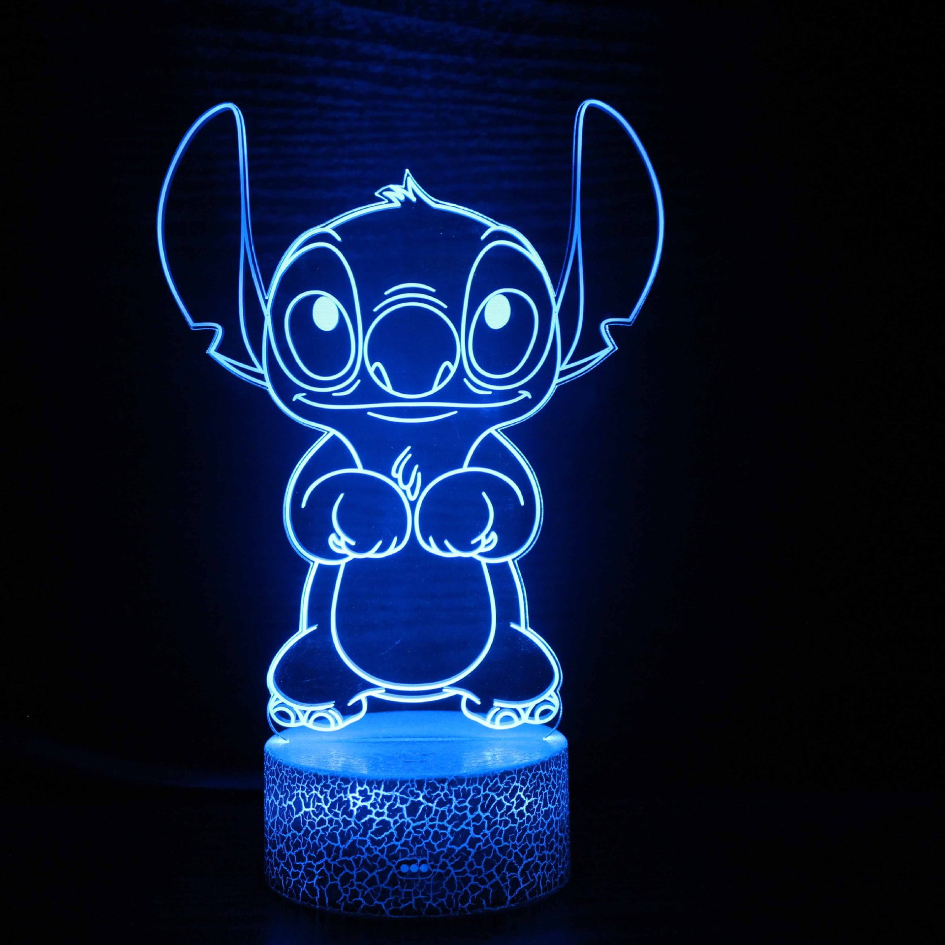 ZOOUSQII Stitch 3D Night Light Illusion LED Desk Lamp with 16 Color ...