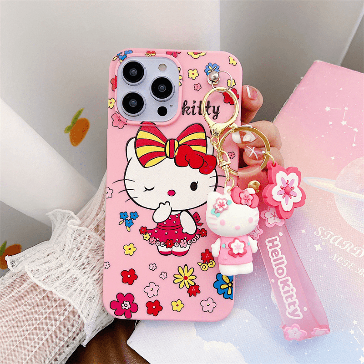 ZOOUSQII for iPhone 16 Plus Case, Cute Cartoon Hello Kitty Phone Case, Soft Rubber Shockproof ...