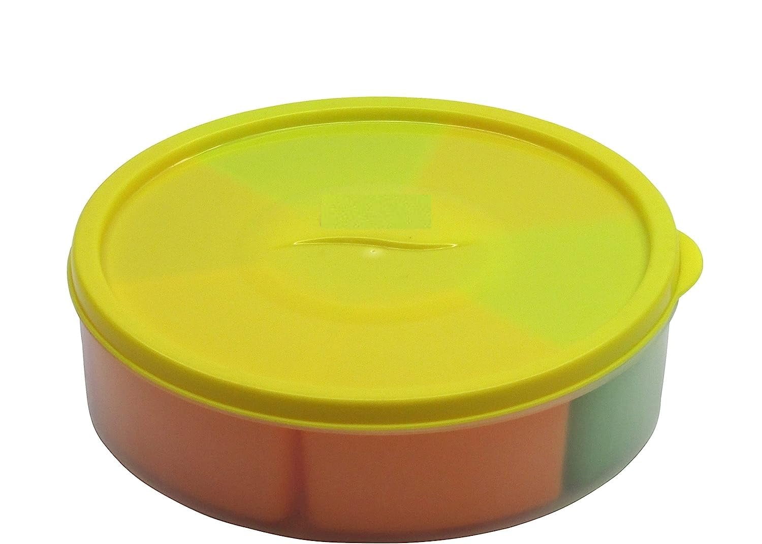 ZOOV Round Spice Box Masala Spices Jar Food Grade Plastic Spice Box ...