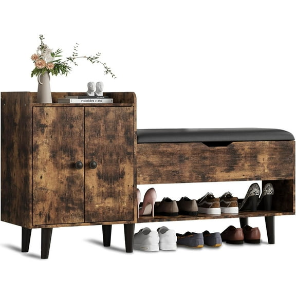 ZOPEND 50" Entryway Shoe with Hidden Storage,Shoe Organizer Storage ...