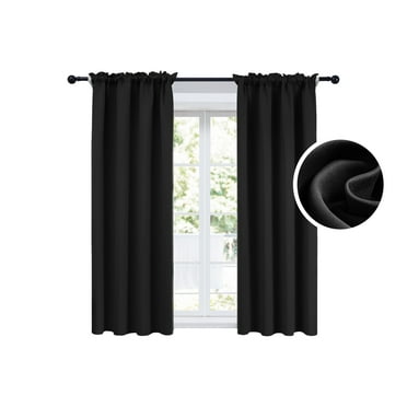 NICETOWN Solid Color Black out Curtains Rod Pocket Thermal Insulated ...