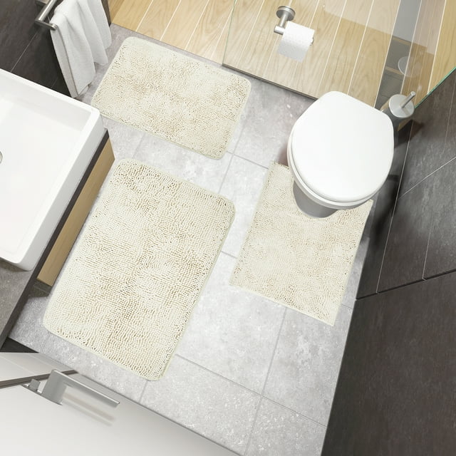 ZOPZO Bathroom Rugs Set 3 Piece, Bath Mats for Bathroom Non-Slip ...