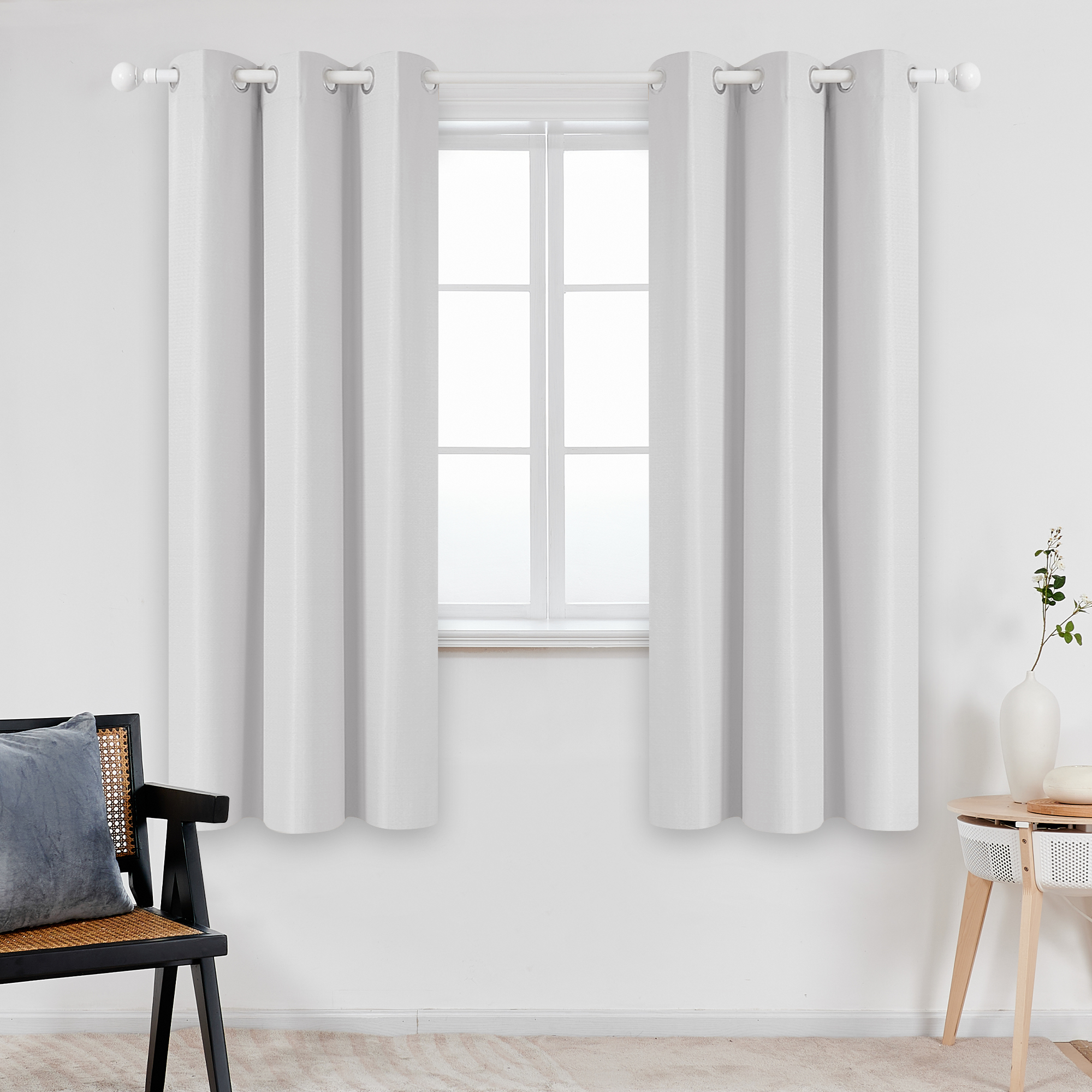 Romantic Curtains 2 Panels Set, Flamingos Shaping Hearts with Heads ...