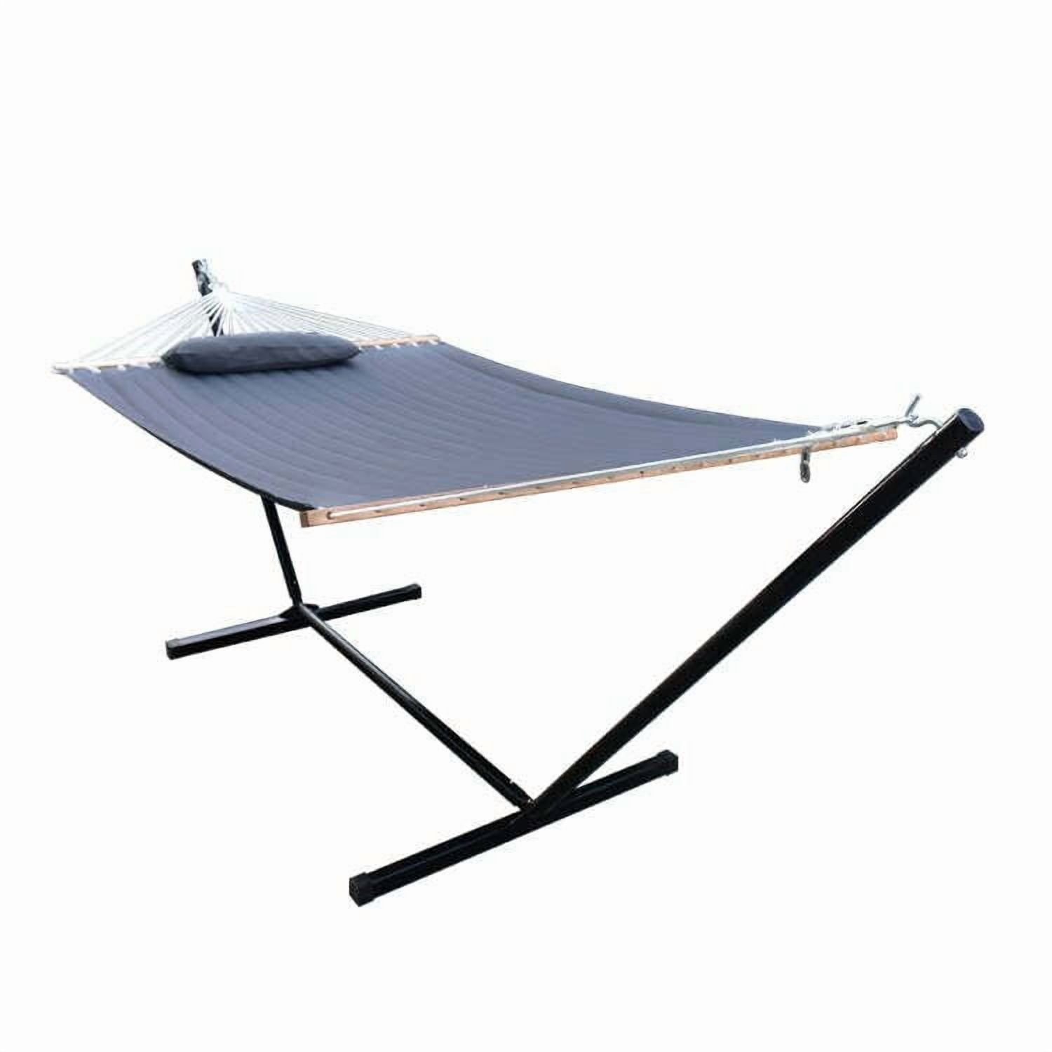 ZOPan 12 FT Hammock With Stand & Spreader Bars And Detachable Pillow, Heavy Duty，Gray - Walmart.com