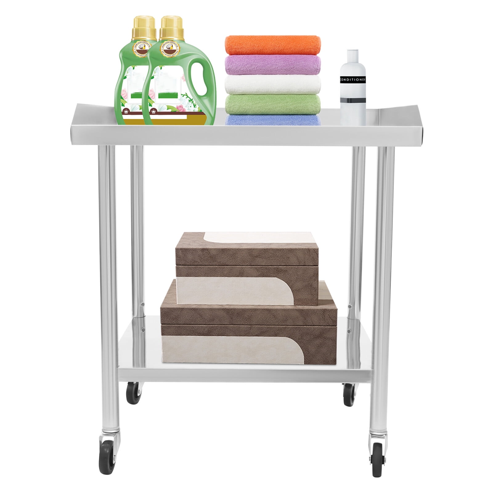 ZOPan 2-tier Work Table, Stainless Steel Work Table, Commercial Prep ...