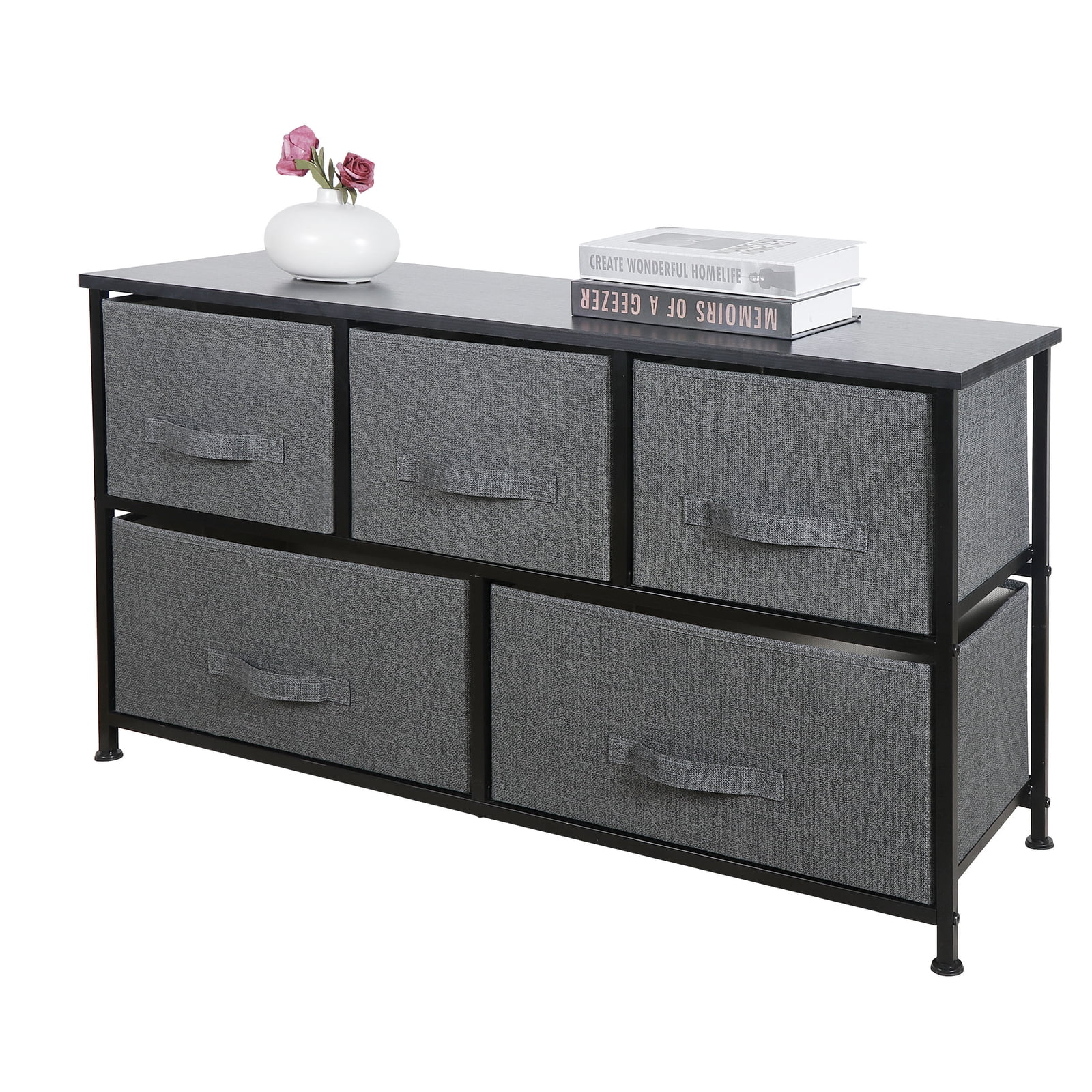 ZOPan 4 Colors 5 Drawer Dresser for Bedroom Fabric Drawers for Closet ...