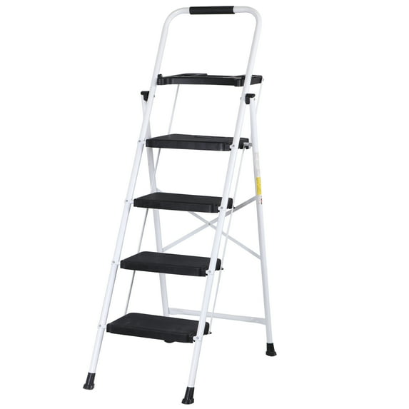 ZOPan 4 Step Ladder Folding Step Stool 330lbs Load Capacity Sturdy ...
