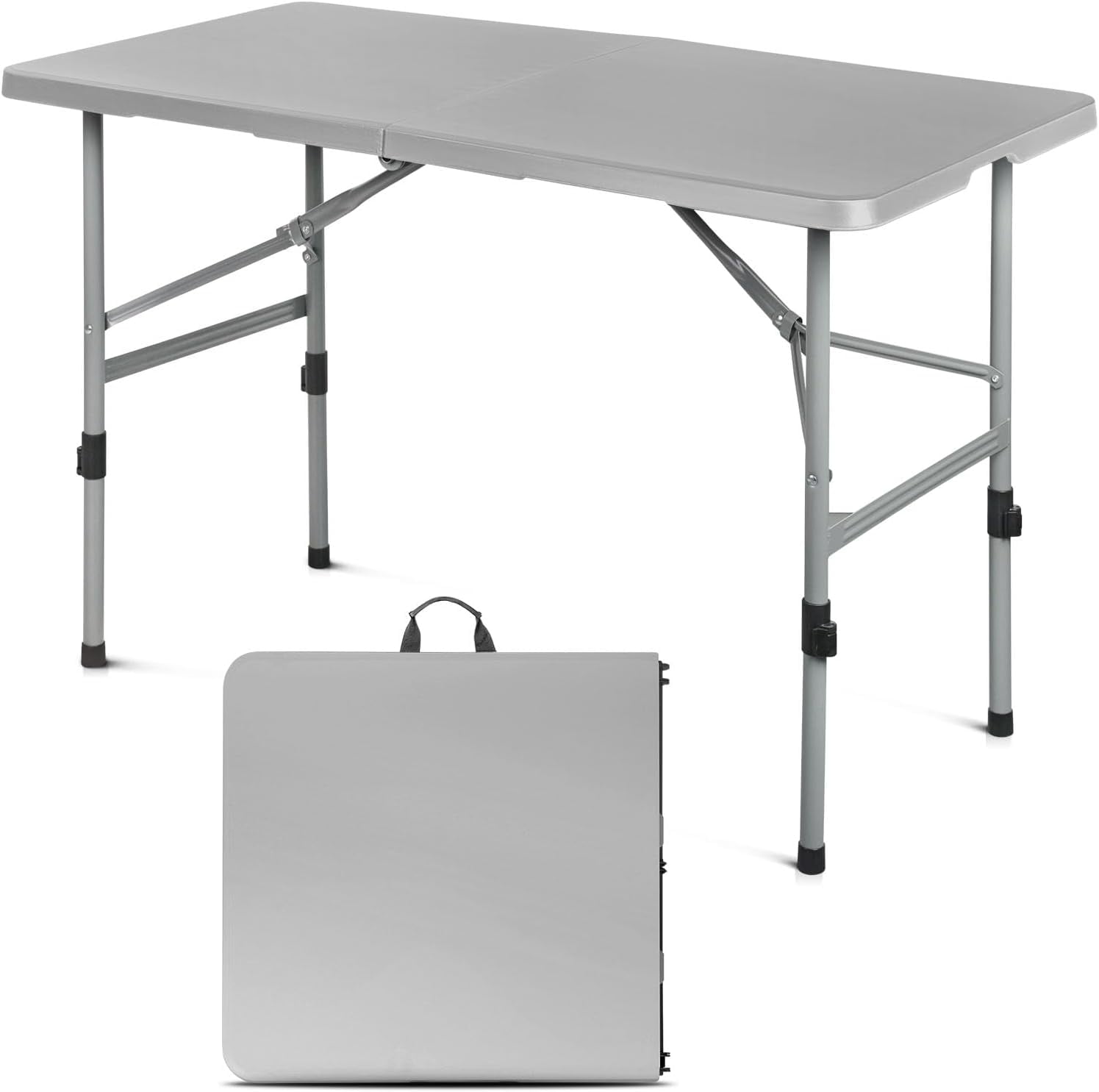 ZOPan 48 Inch Folding Table with Carry Handle, Portable Heavy Duty ...