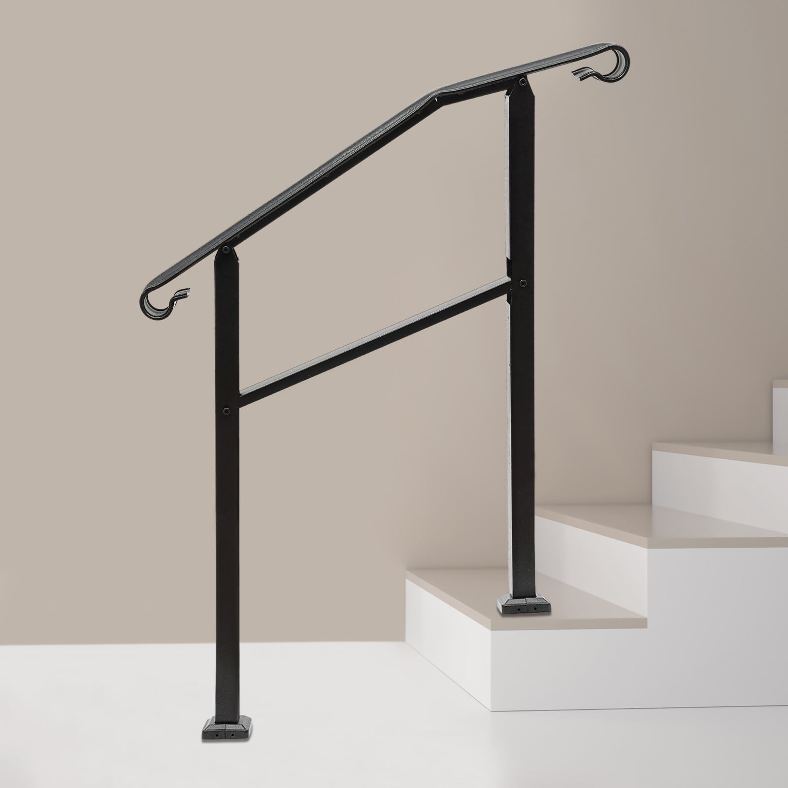 ZOPan Carbon Steel Handrail Stair Rail for 3 Step Handrail Porches ...