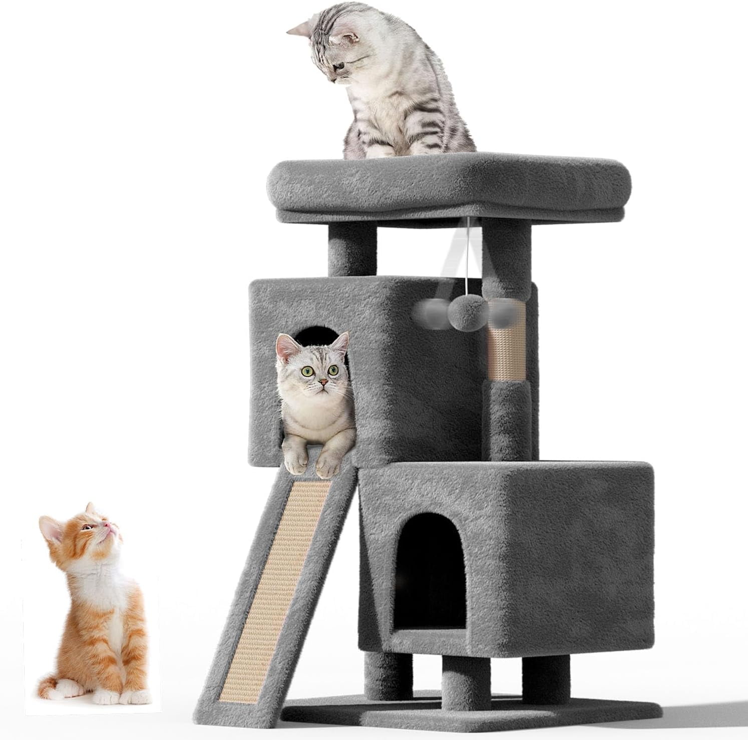 ZOPan Cat Tree Tower for Indoor Cats Large Adult,Cute/Tall Modern Cat ...