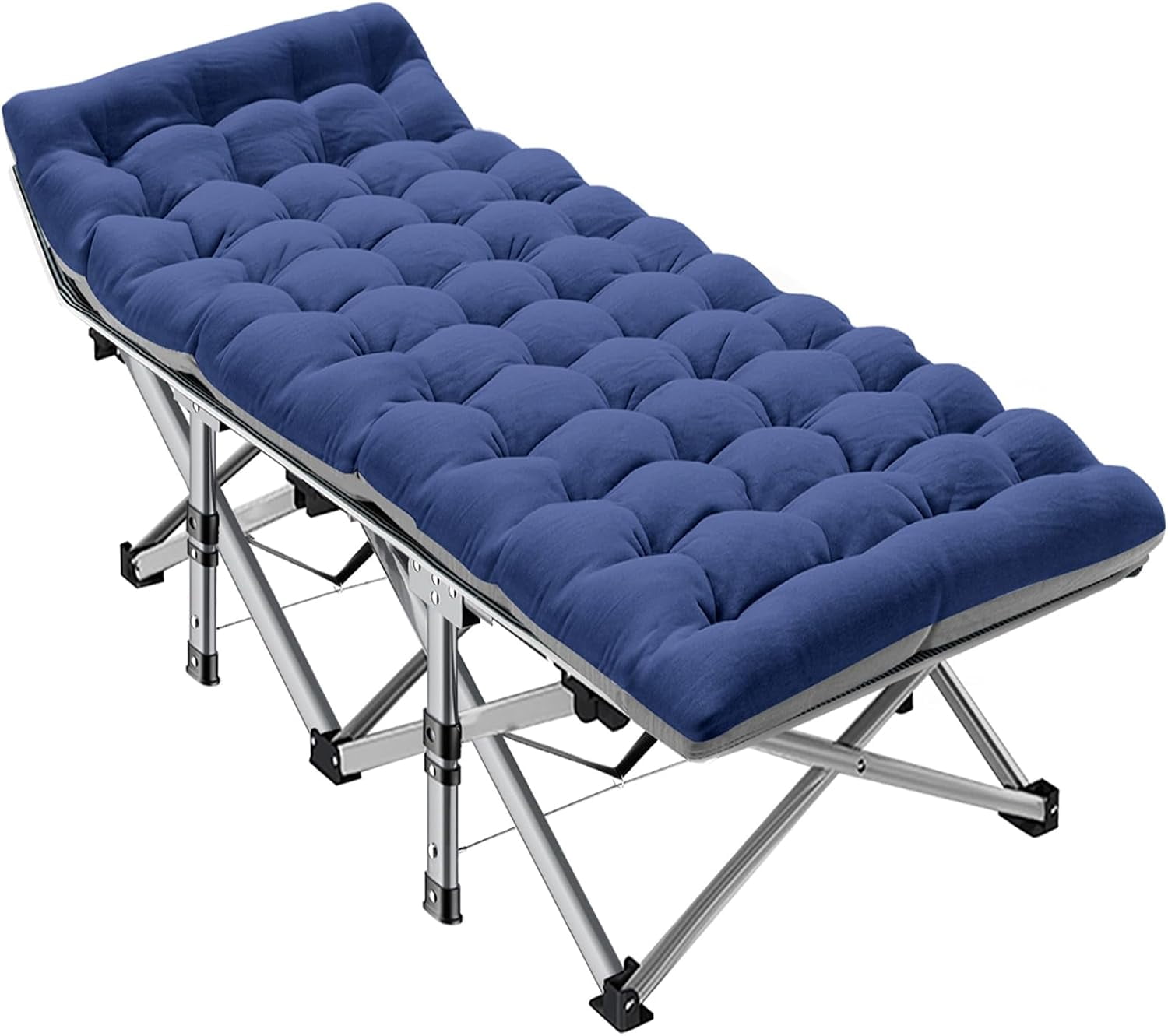 ZOPan Folding Camping Cot W/Mat for Adults, Heavy Duty Outdoor Bed with ...