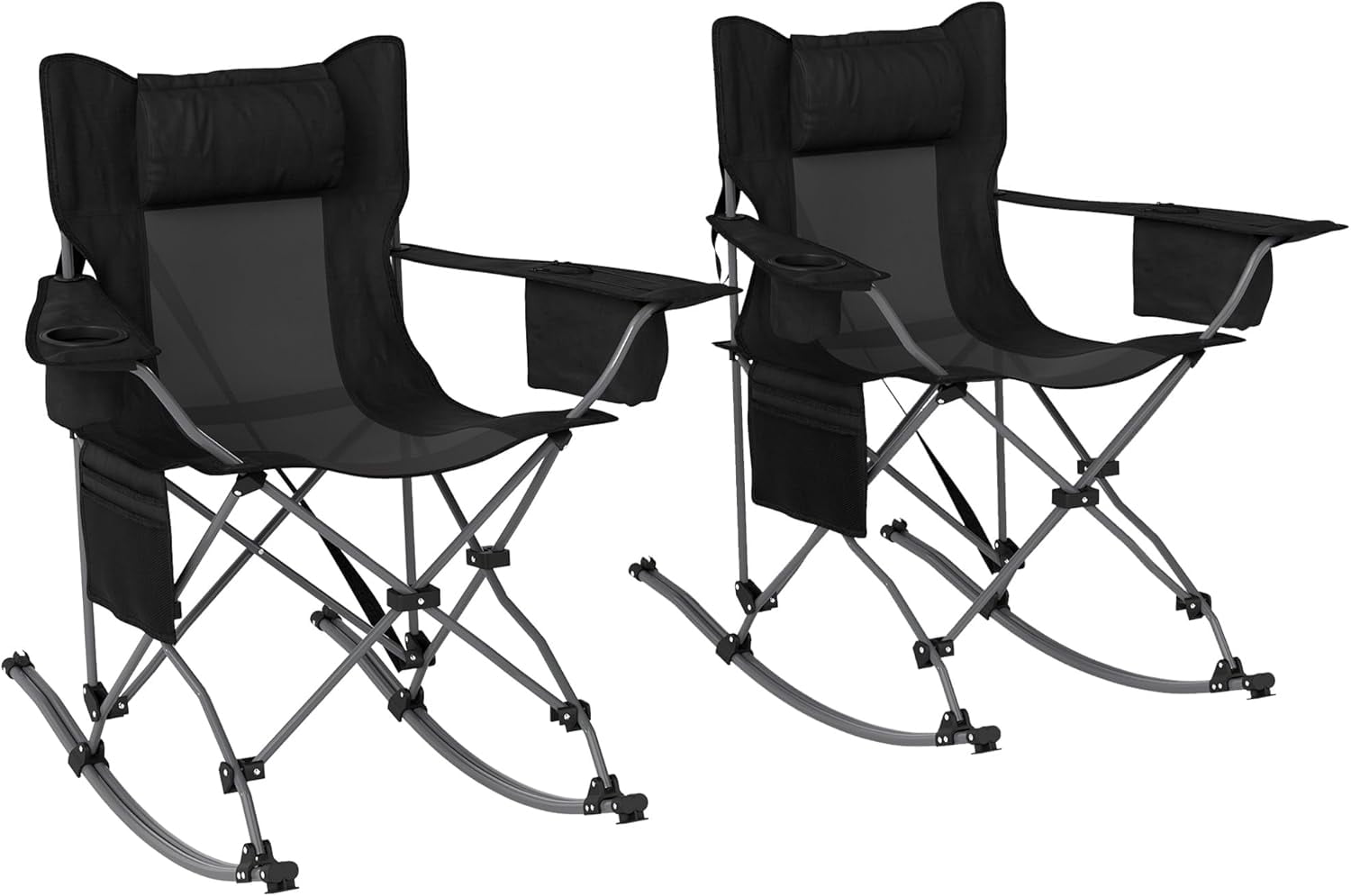 ZOPan Folding Rocking Camping Chairs for Adults, Portable Outdoor ...