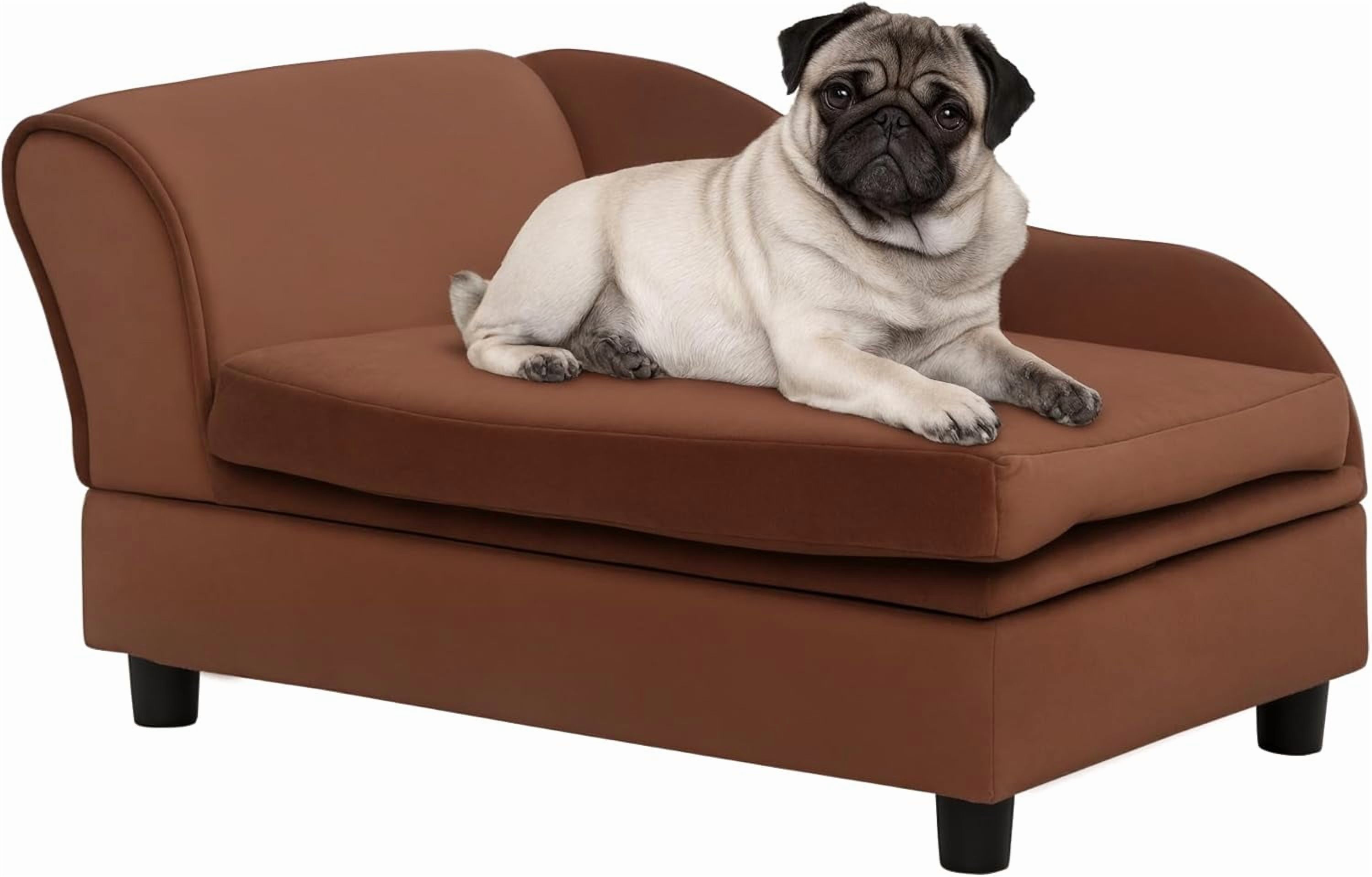 ZOPan Luxury Fancy Dog Couch with Hidden Storage, Small Dog Sofa Bed ...
