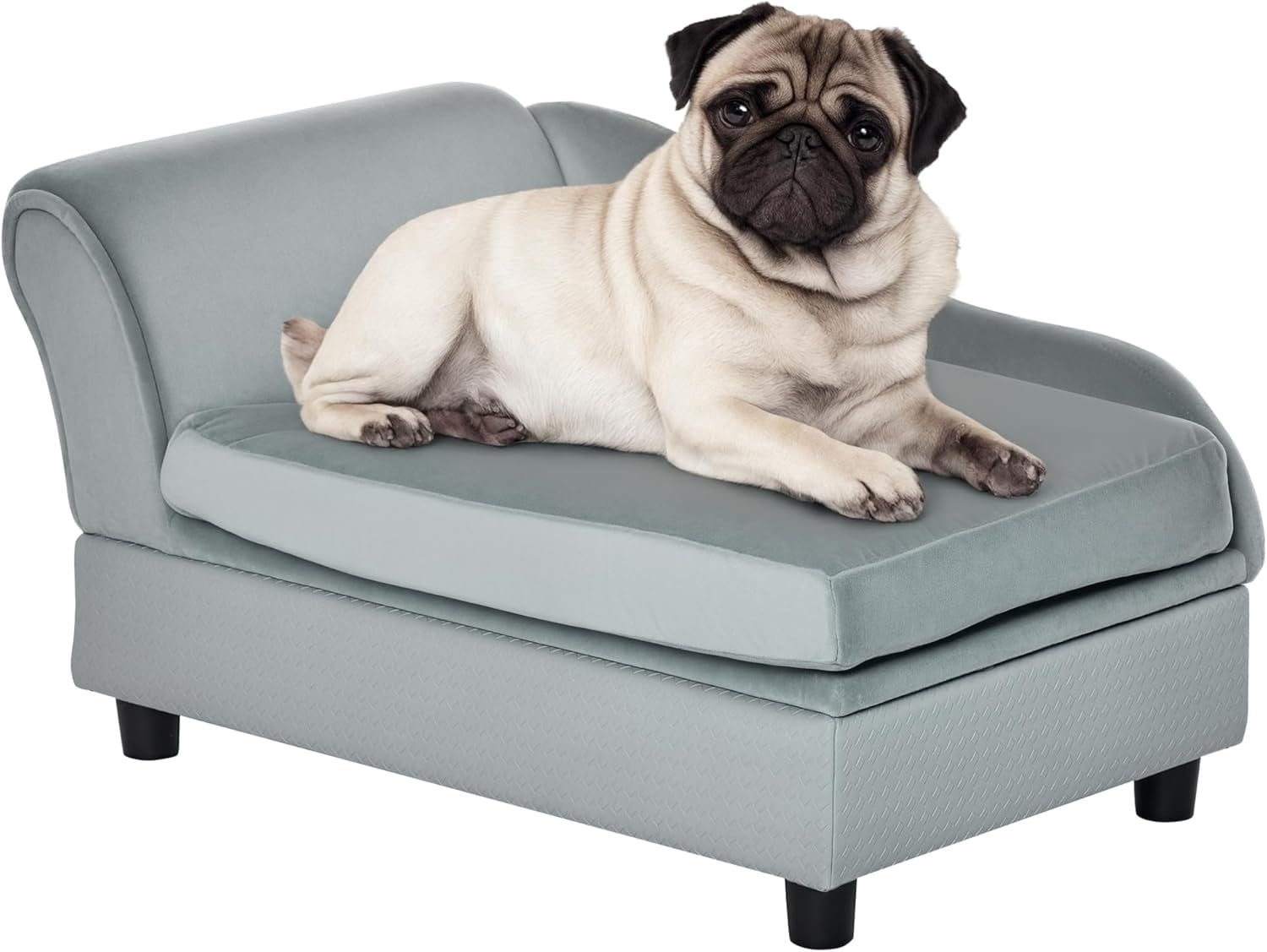 ZOPan Luxury Fancy Dog Couch with Hidden Storage, Small Dog Sofa Bed ...