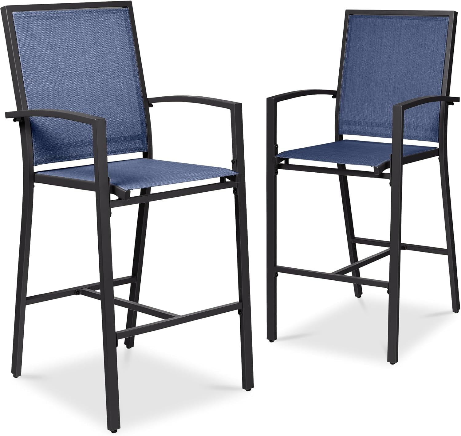 ZOPan Outdoor Bar Stools Set of 2, Bar Height, Patio Furniture, All ...
