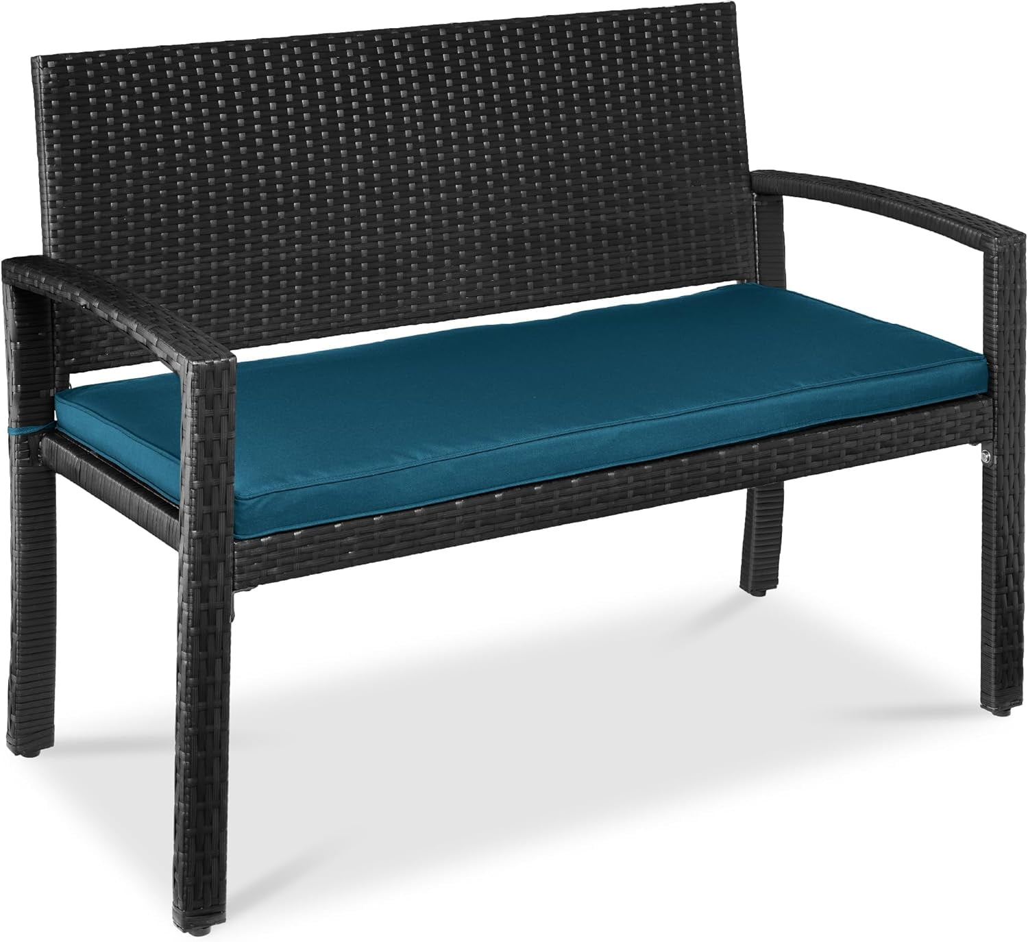 ZOPan Outdoor Bench 2-Person Wicker Garden Patio Benches Seating ...