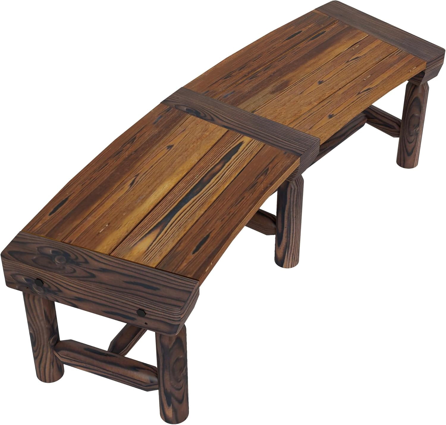 ZOPan Wooden Garden Bench, Semicircular Round Outdoor Tree Bench, Wrap ...