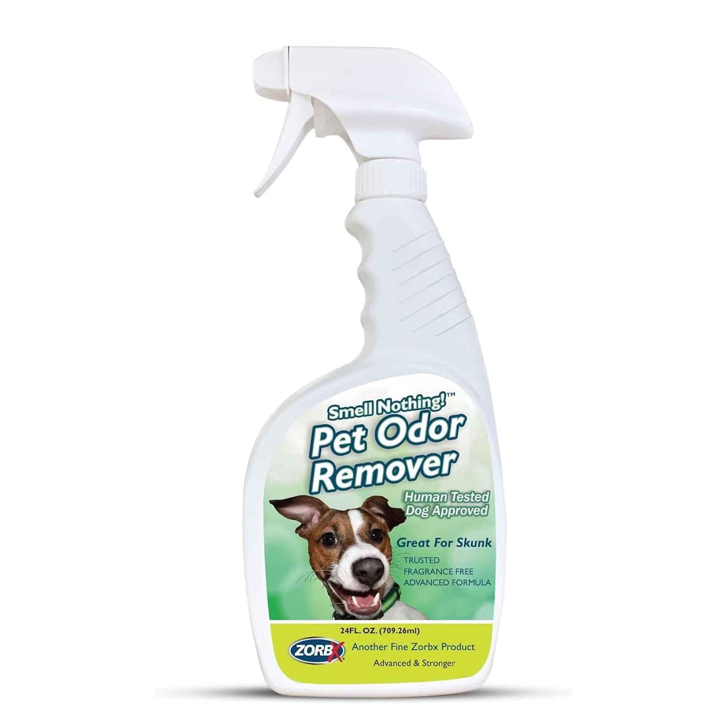 ZORBX Unscented Pet Odor Remover Spray – Perfume Free Strong Litter Odor Remover| Advanced Odor ...