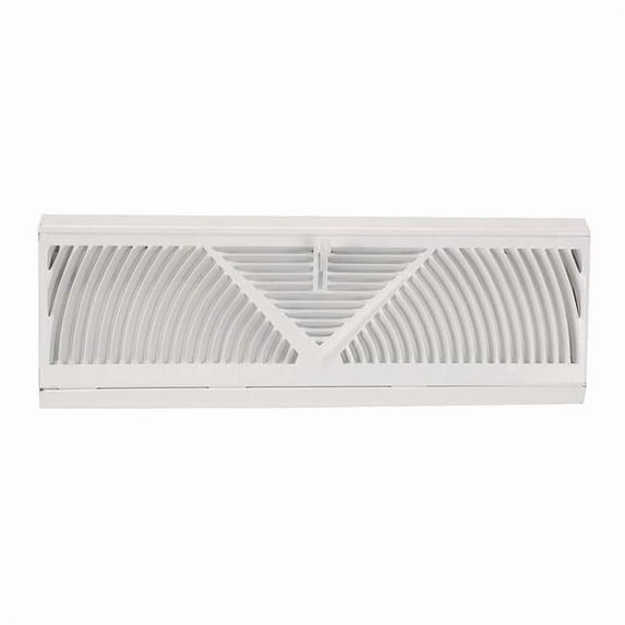 ZORO SELECT White Steel Louvered White 18 x 4.5 inch Baseboard Heating ...