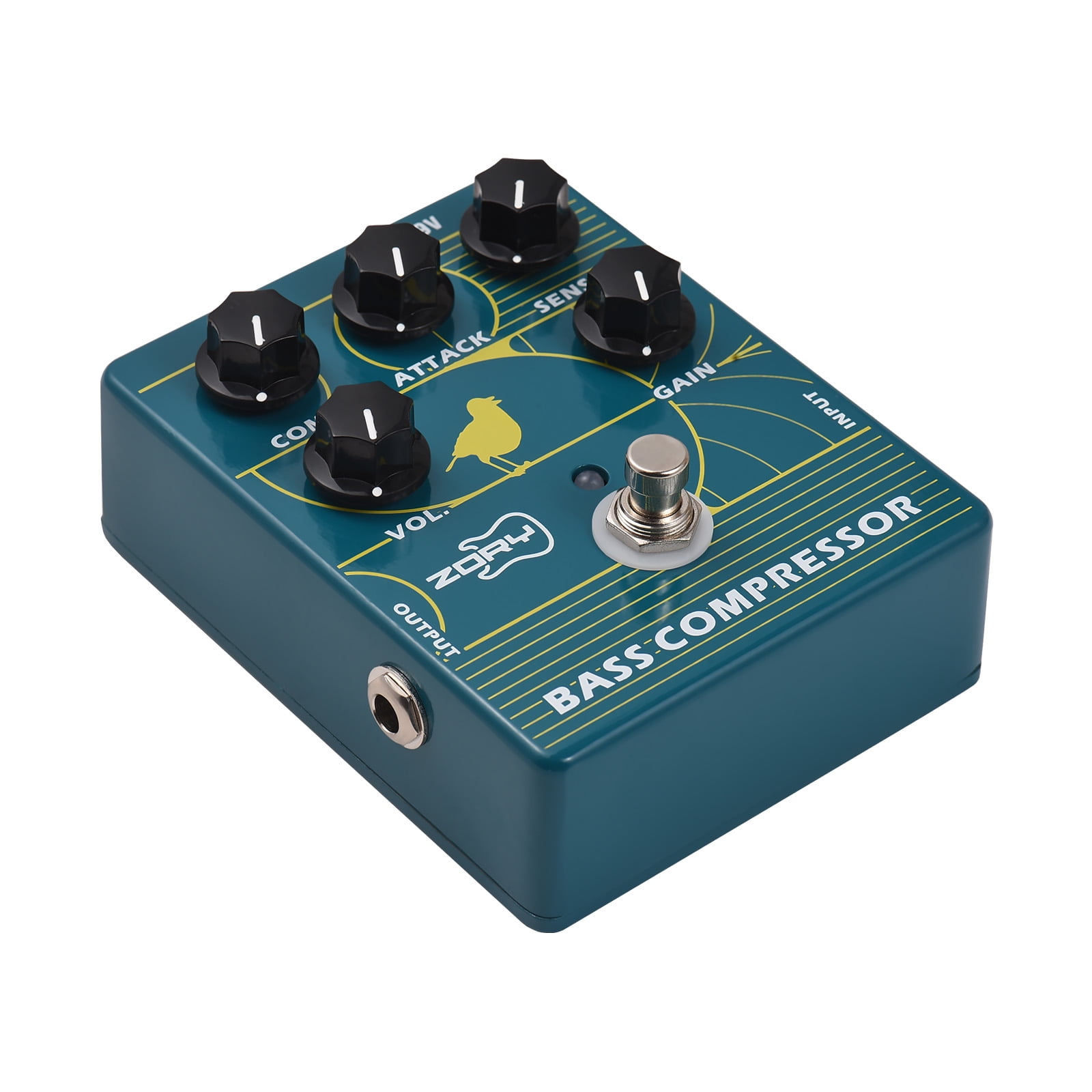 ZORY Compressor Bass Effector Pedal for Electric Bass Guitar Bass Amp Pedal True Bypass DC 9V 6 ...