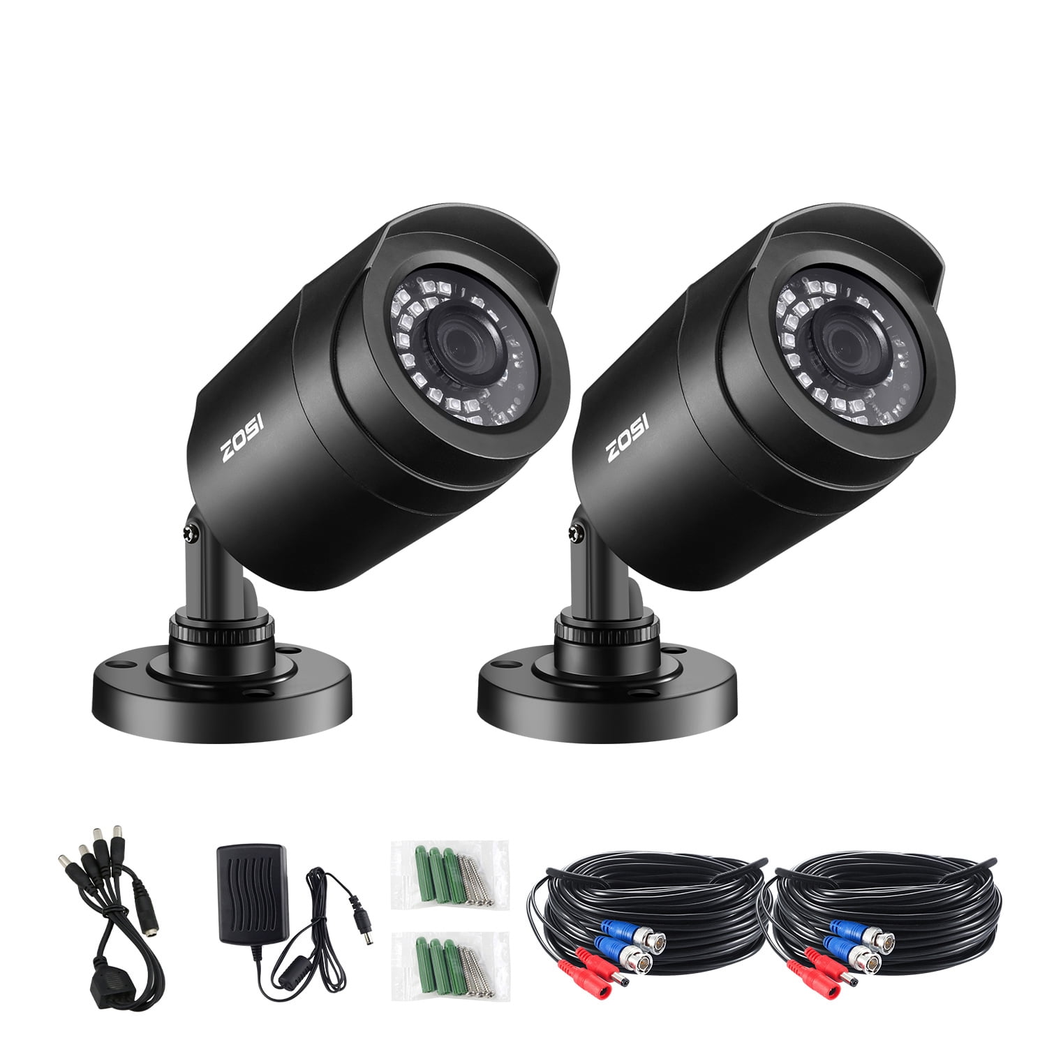 ZOSI 2 Pack 1080P 2MP HD TVI Bullet Security Cameras for Outdoor Indoor ...