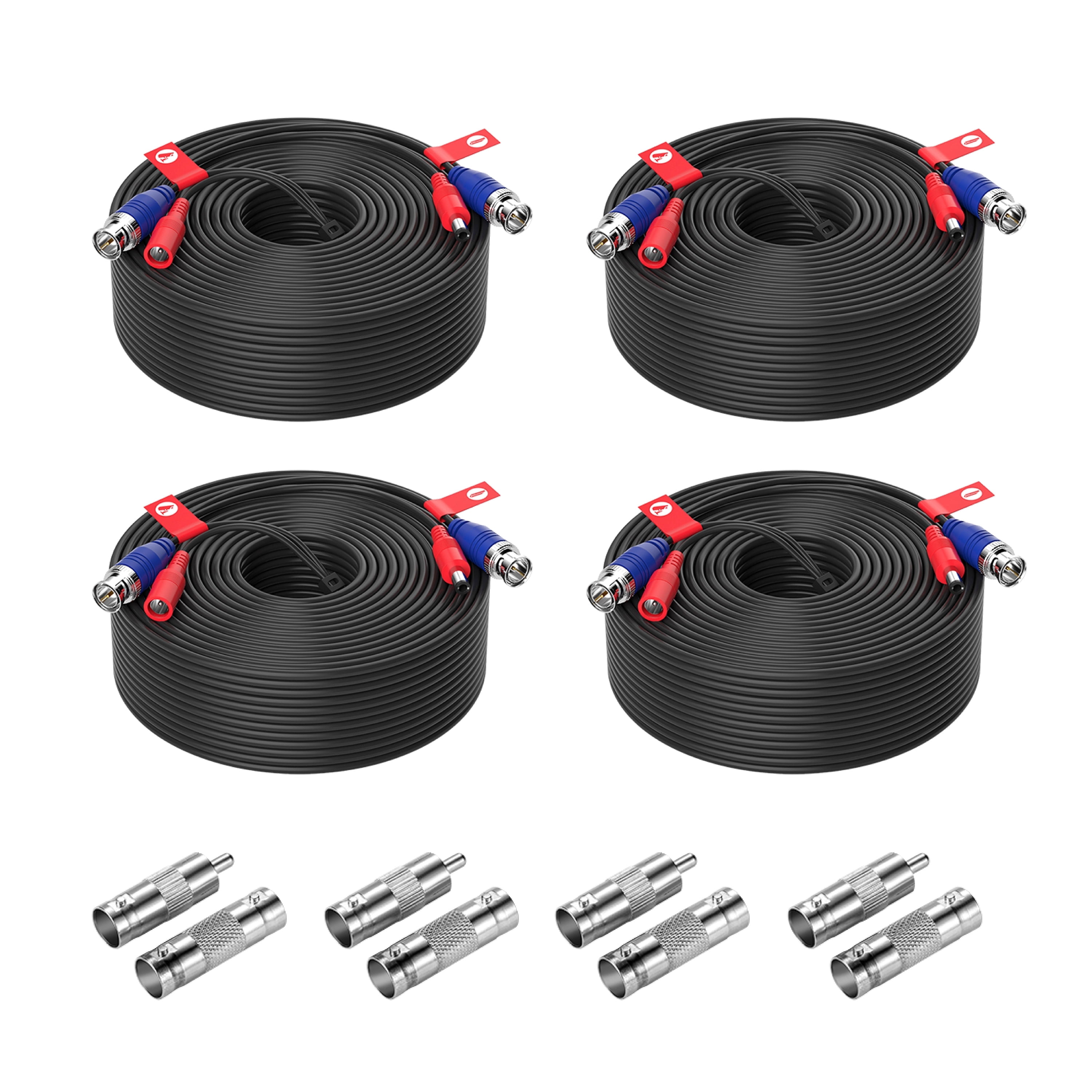 ZOSI 4-Pack 20m BNC Security Camera Cables for Outdoor DVR Surveillance ...