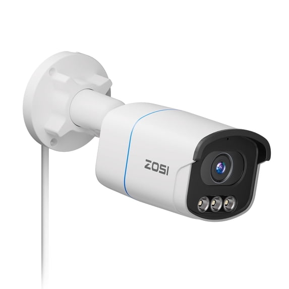 ZOSI C186 4K Add on PoE Security Camera with Ethernet Cables,True Color ...