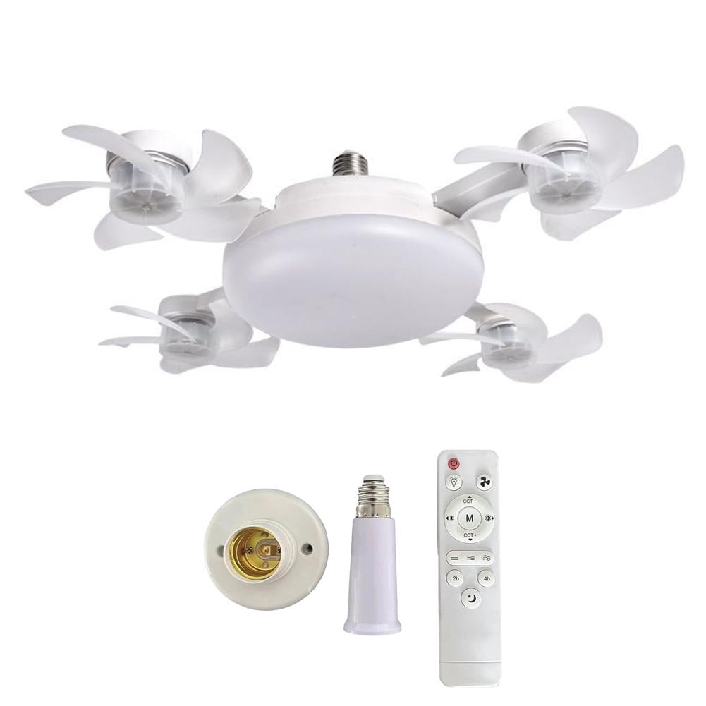 ZOUBAOQ 2025 New Remote-Controlled LED Ceiling Fan Light, E27 Screw in ...