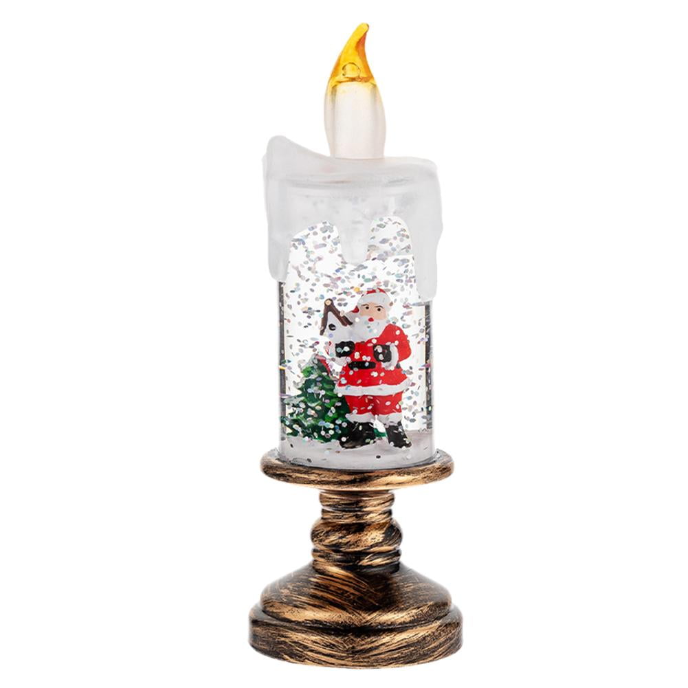 ZOUBAOQ Christmas Flameless Candles,LED Christmas Candle Lights with ...