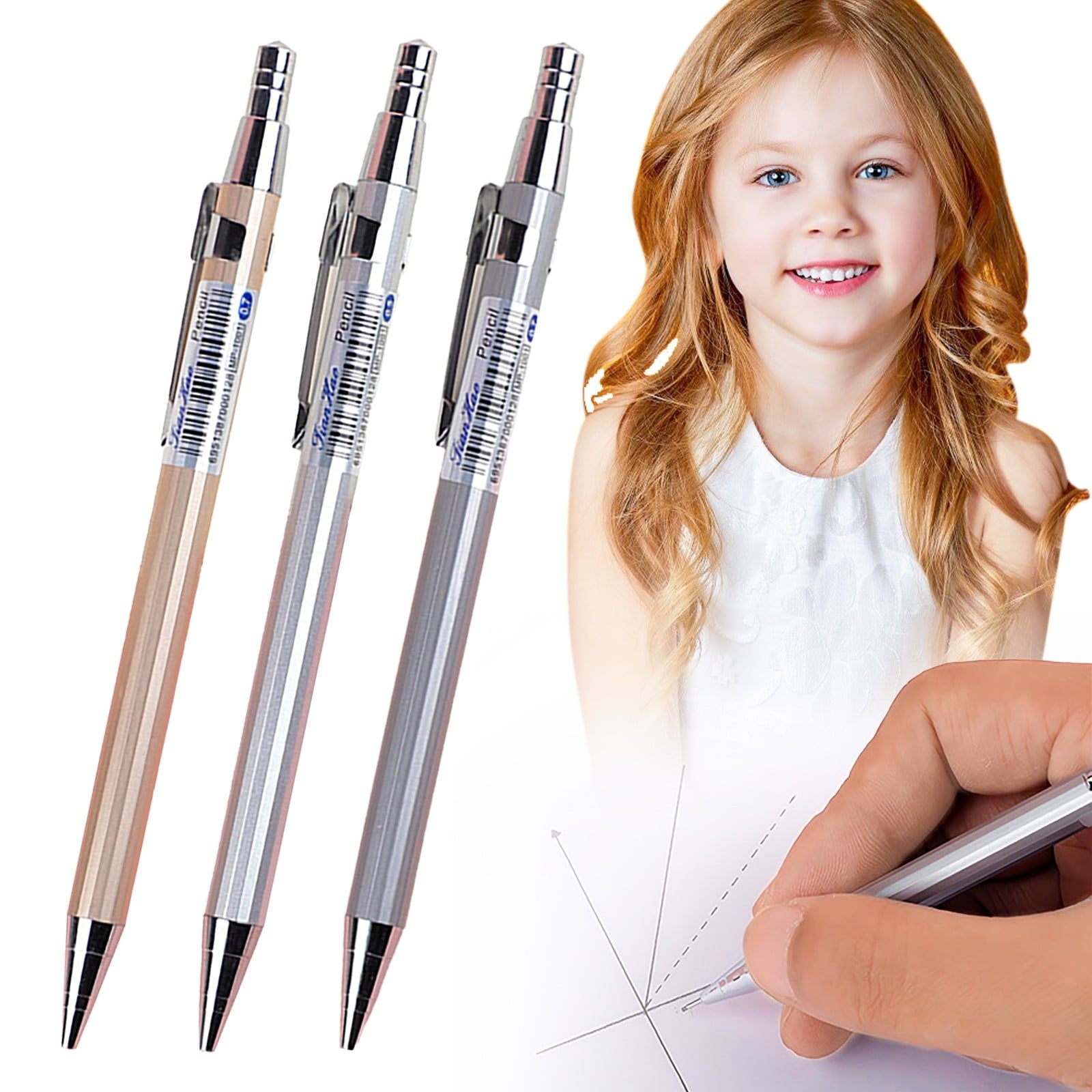 ZOURIH 1 PC Automatic Metal Mechanical Pencil for Drawing Sketching Note Taking Graphing ...