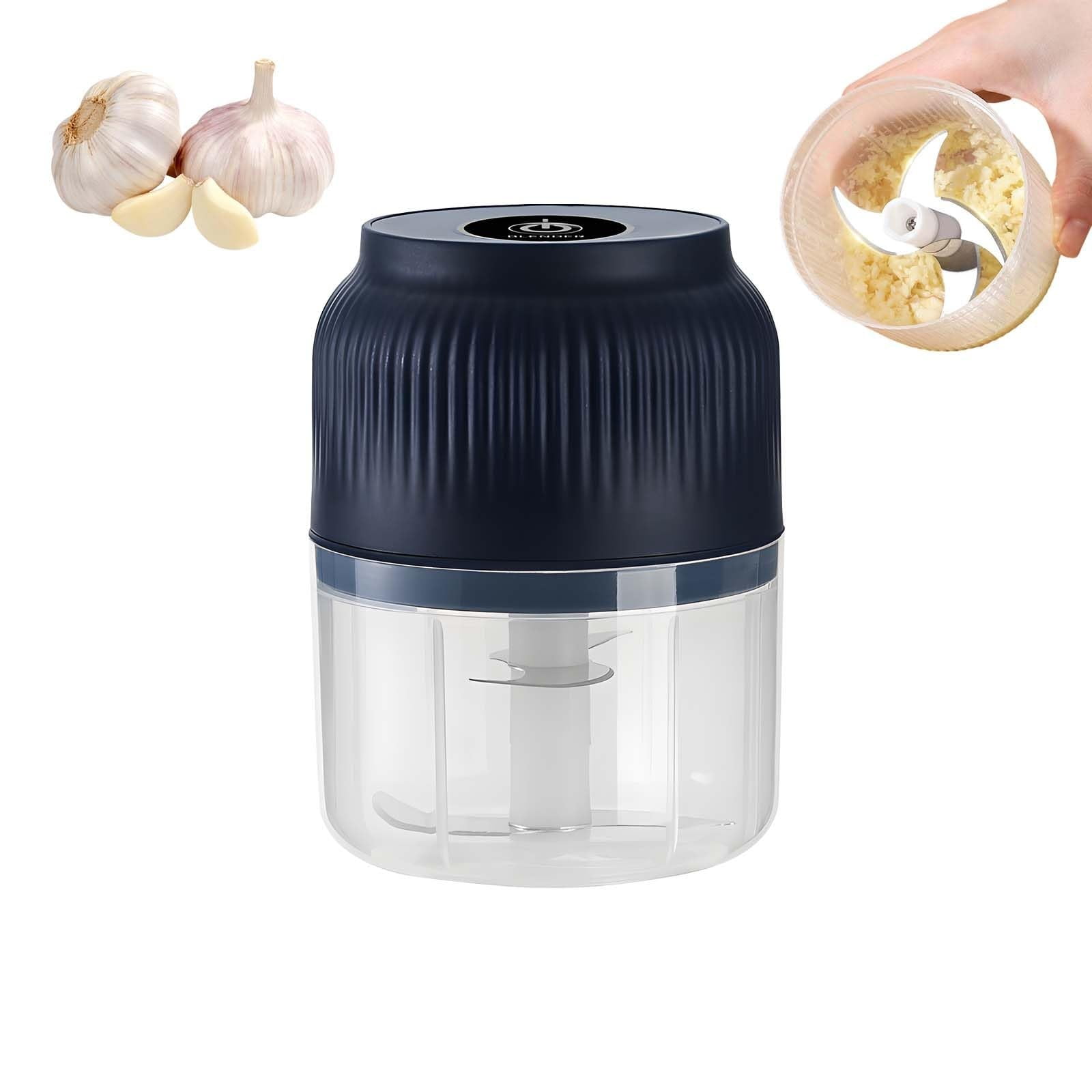 ZOURIH 1 PCS Electric Garlic Chopper, Portable Veggie Chopper, 350ML ...