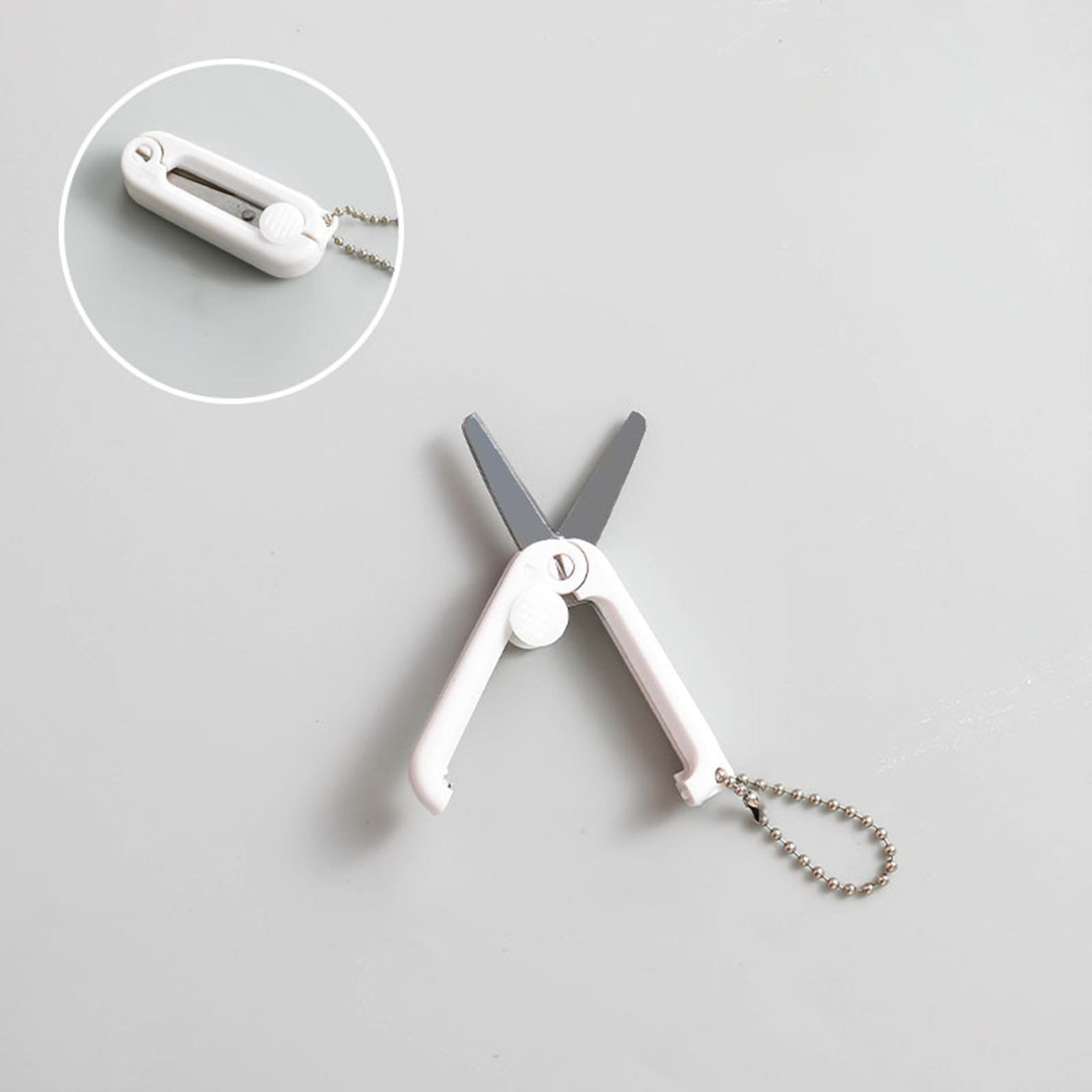 ZOURIH 1 Pcs Grey Keychain Scissors,Folding Scissors,Safe Portable ...